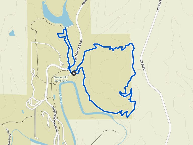 Roter Pfad & Aussichtssee — Osage Hills State Park | Wanderung | Komoot